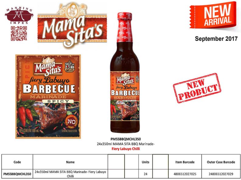Mama Sita's Best Selling BBQ Sce just became FIERY - Manning Impex