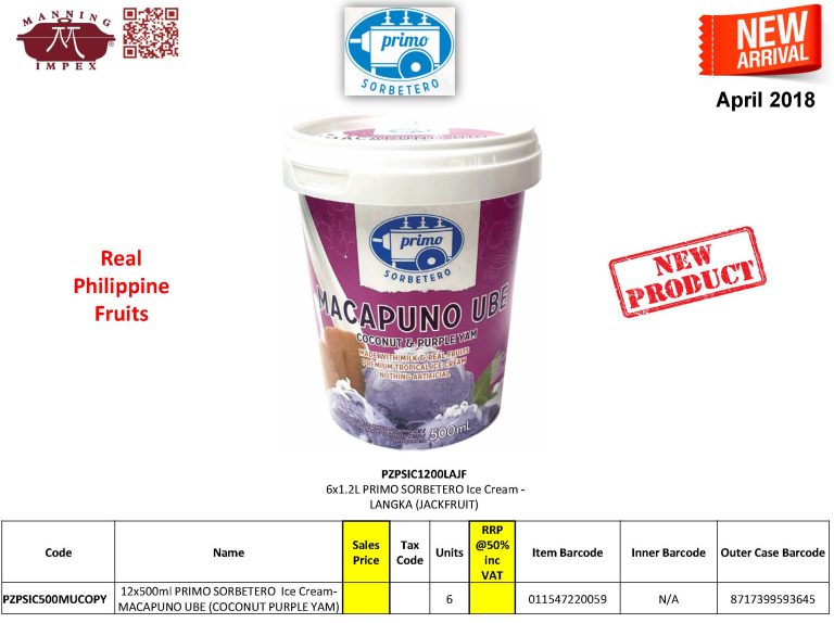PRIMO SORBETERO Ice Cream - Superb Filipino Flavours now back into the ...