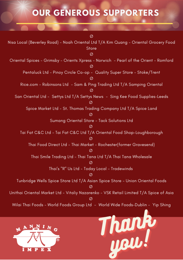 A BIG THANK YOU FROM MANNING IMPEX LTD - Manning Impex