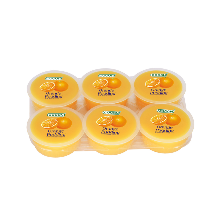 COCON Nata de Coco Pudding - Orange - Manning Impex